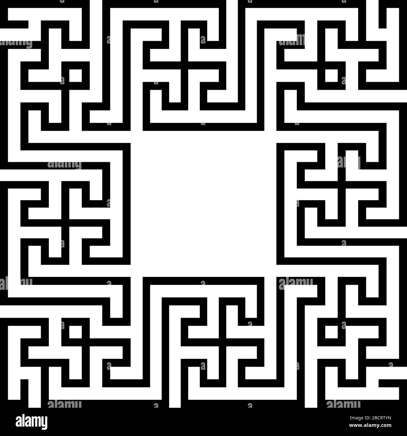 Greek key border frame. Abstract geometric. Vector Stock Vector Image ...