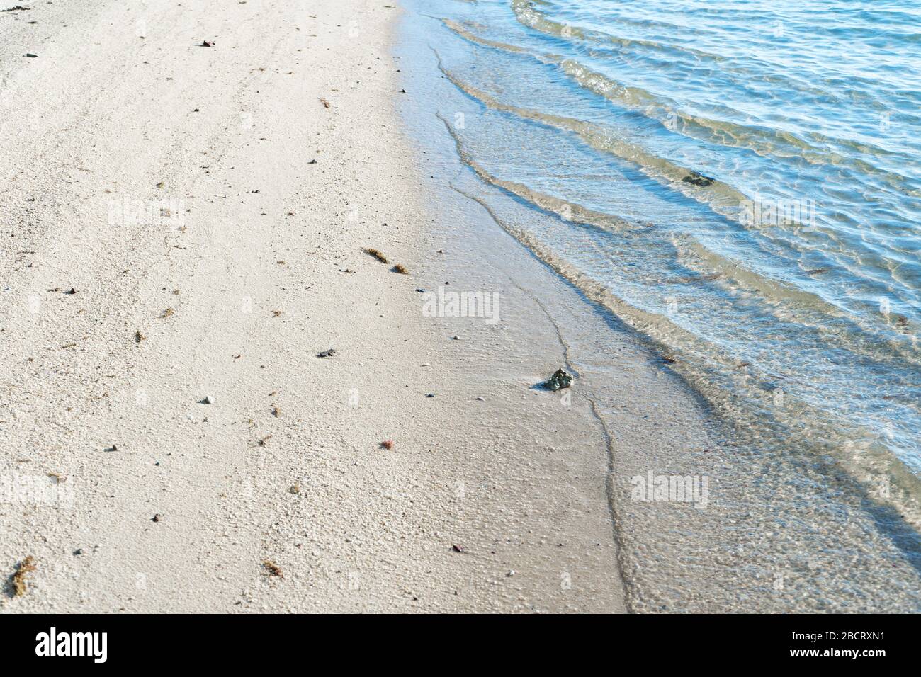 Tropical beach with white fine sand and clear clear ocean water Stock ...
