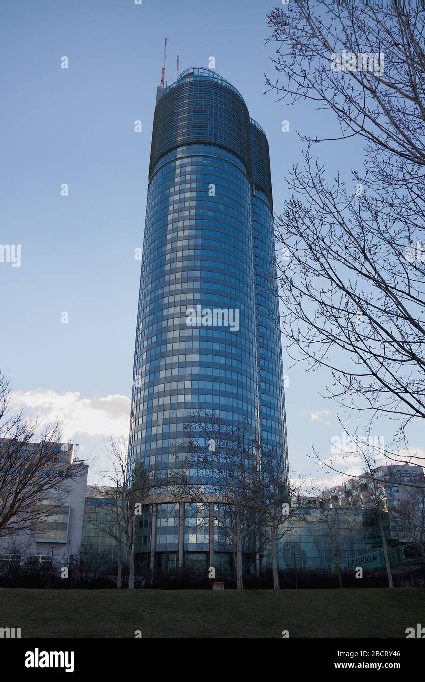 Millennium Tower in Wien Brigittenau an der Donau Stock Photo - Alamy