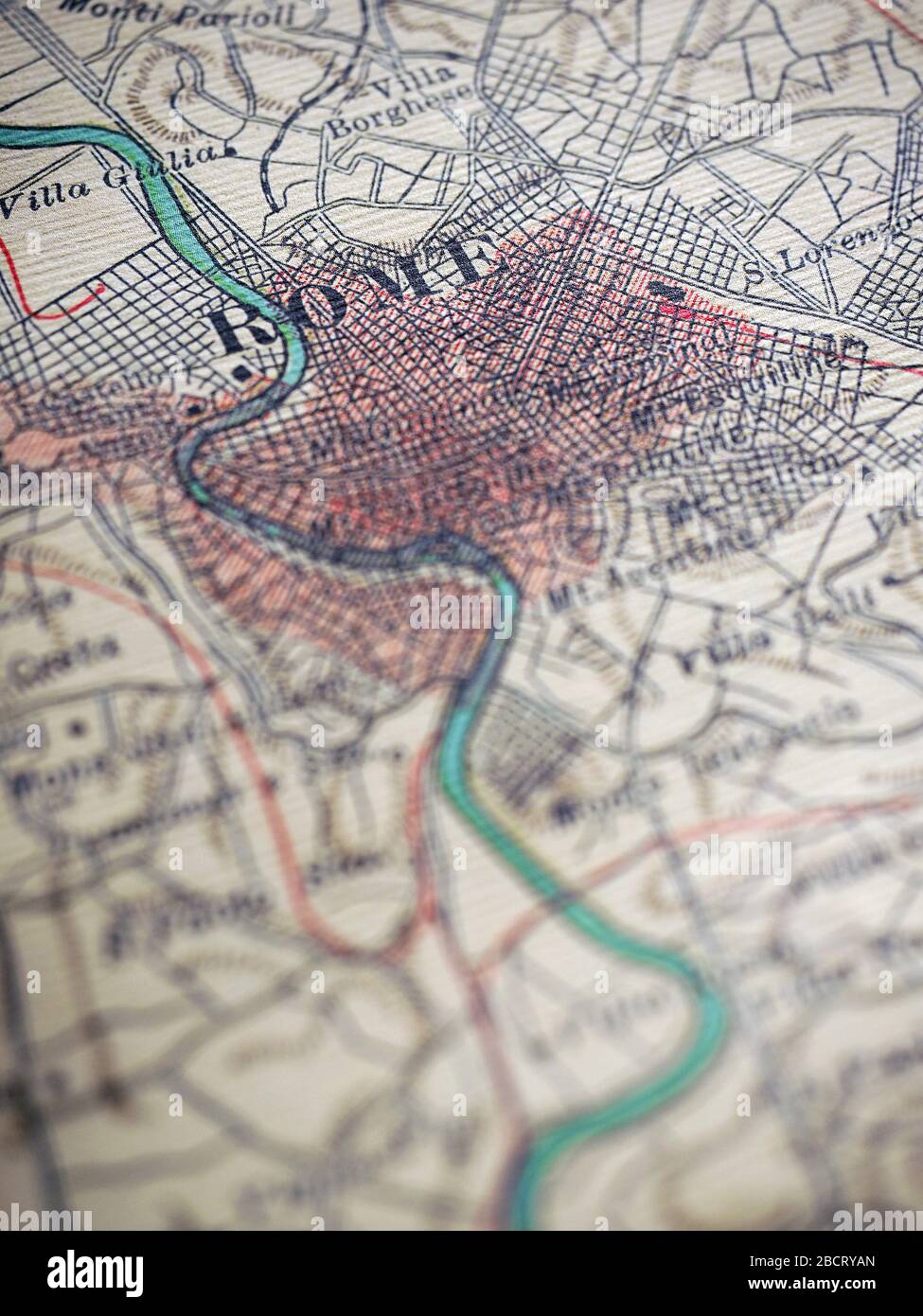 Rome, Map, Italy, Europe Stock Photo - Alamy