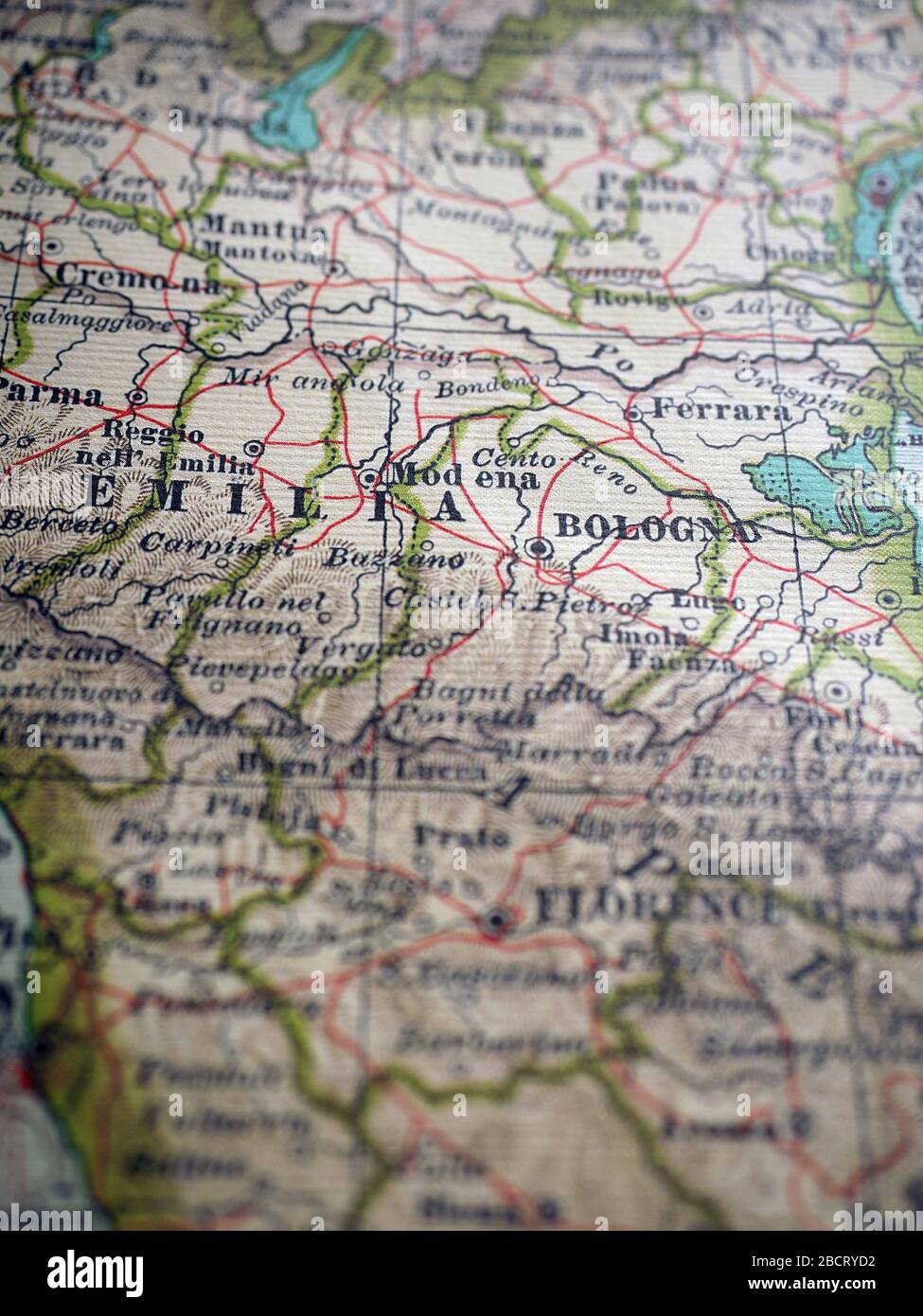 Bologna, Emilia Romagna, Map, Italy, Europe Stock Photo - Alamy