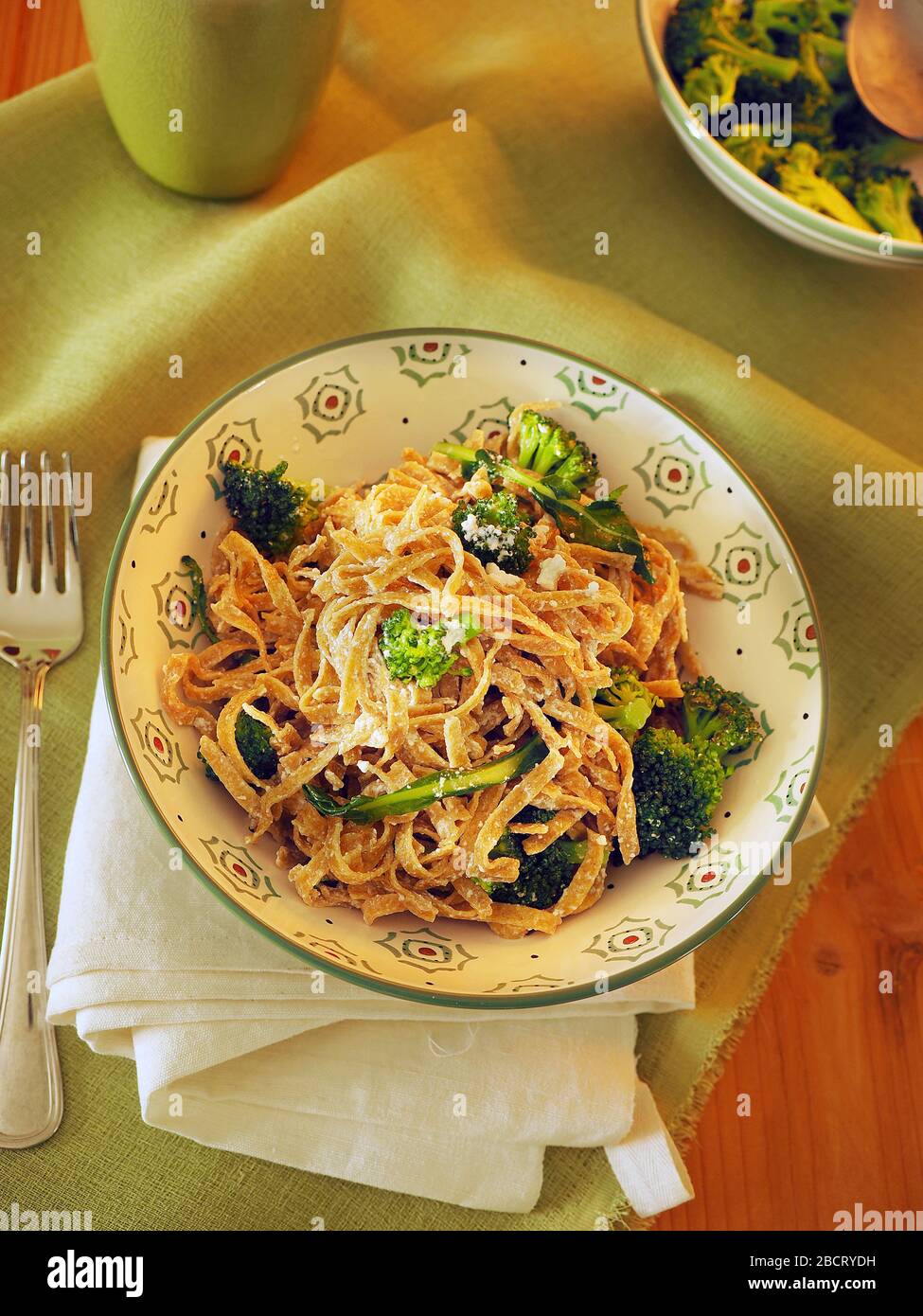 Traditional calabrian recipe, liquorice tagliolini pasta with turnip ...