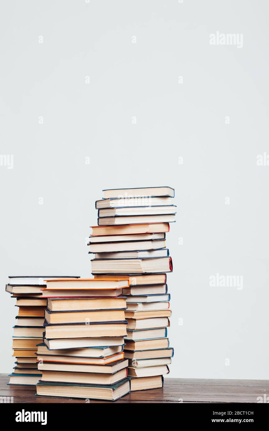 Student stacks books preparing hi-res stock photography and images - Alamy