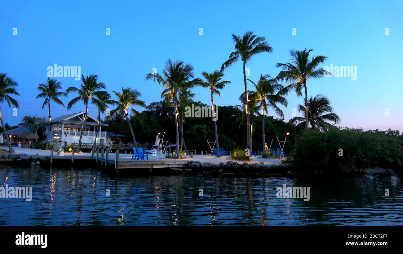 A beautiful bay in the Florida Keys - evening view - travel photography ...