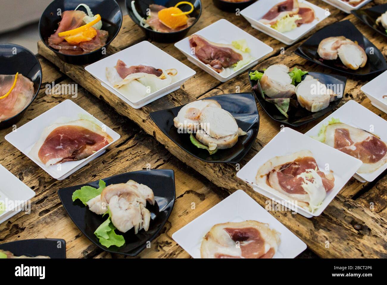 tapas italian food gourmet isolate Stock Photo - Alamy