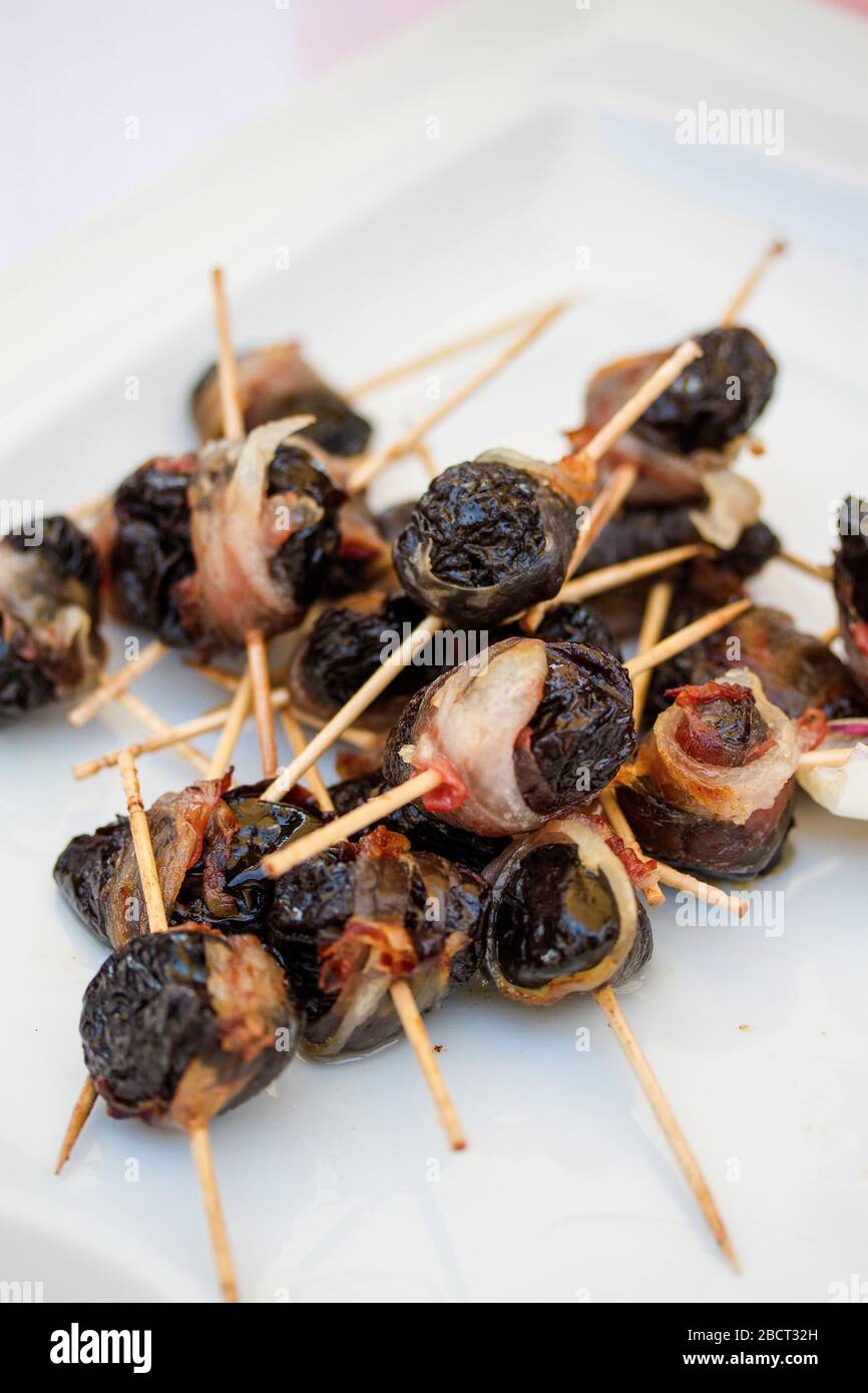 tapas italian food gourmet isolate Stock Photo - Alamy