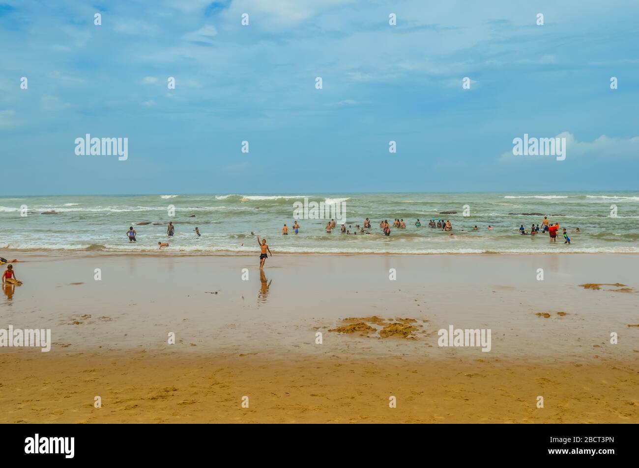People relaxing and sun bathing in beautiful and pristine Cape Vidal ...