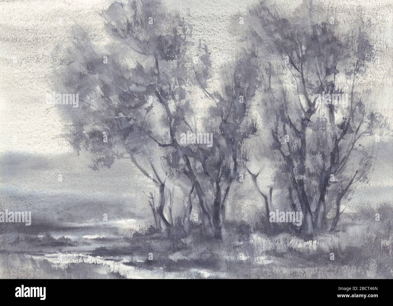 Painting landscape grunge hi-res stock photography and images - Alamy