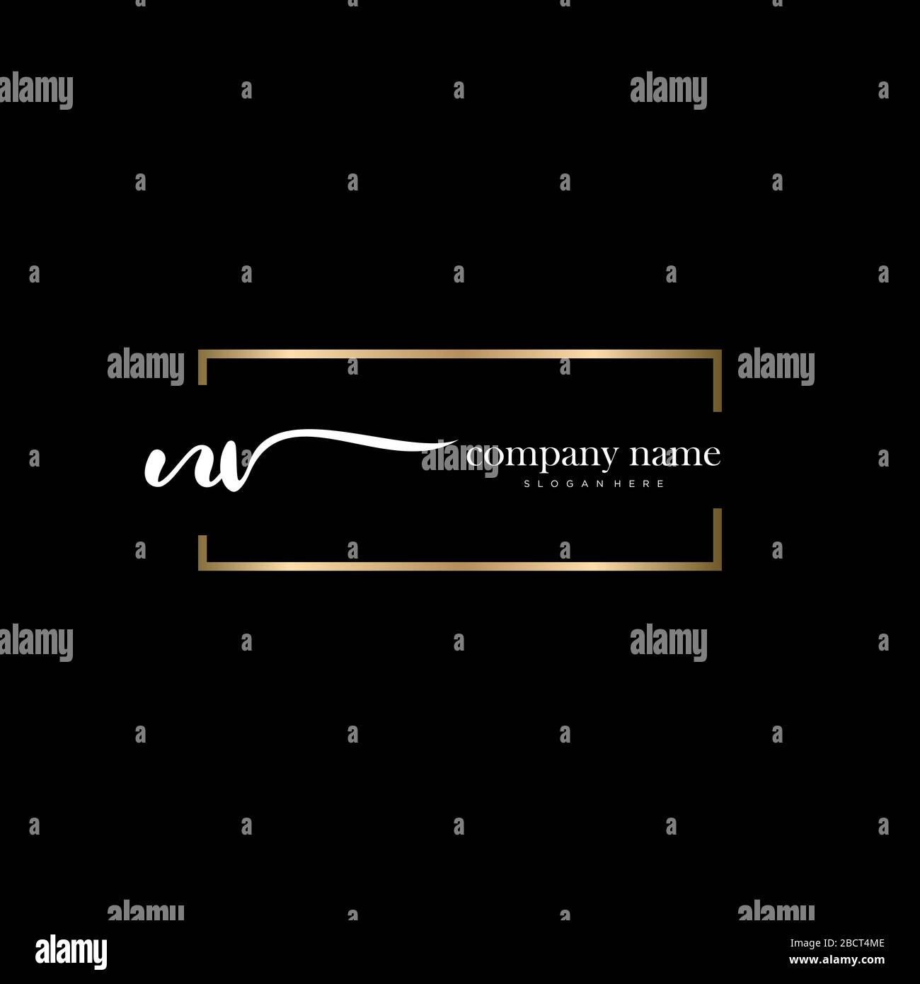 NV Initial Letter handwriting logo hand drawn template vector, logo for ...