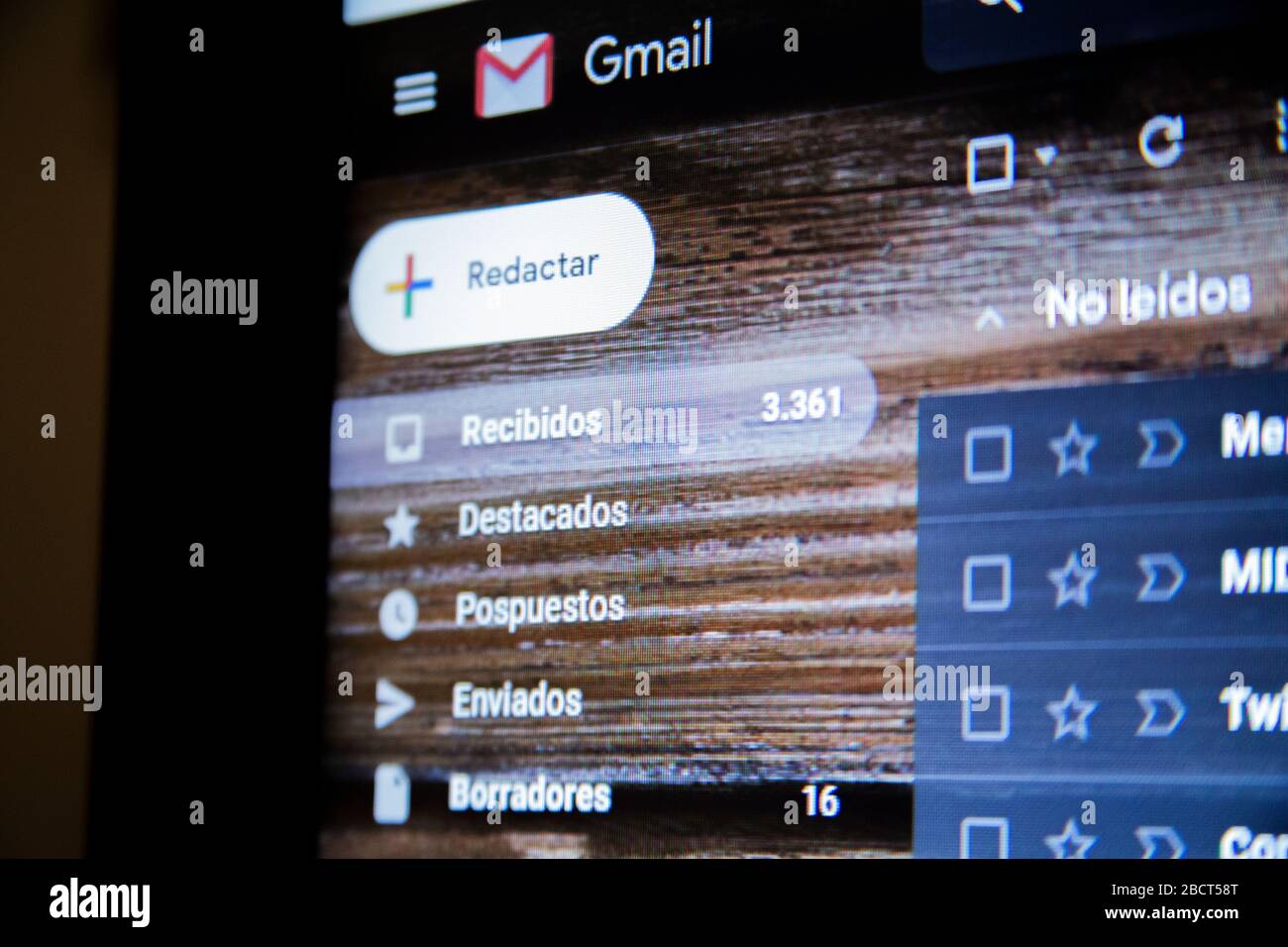 Gmail interface G-mail Stock Photo - Alamy