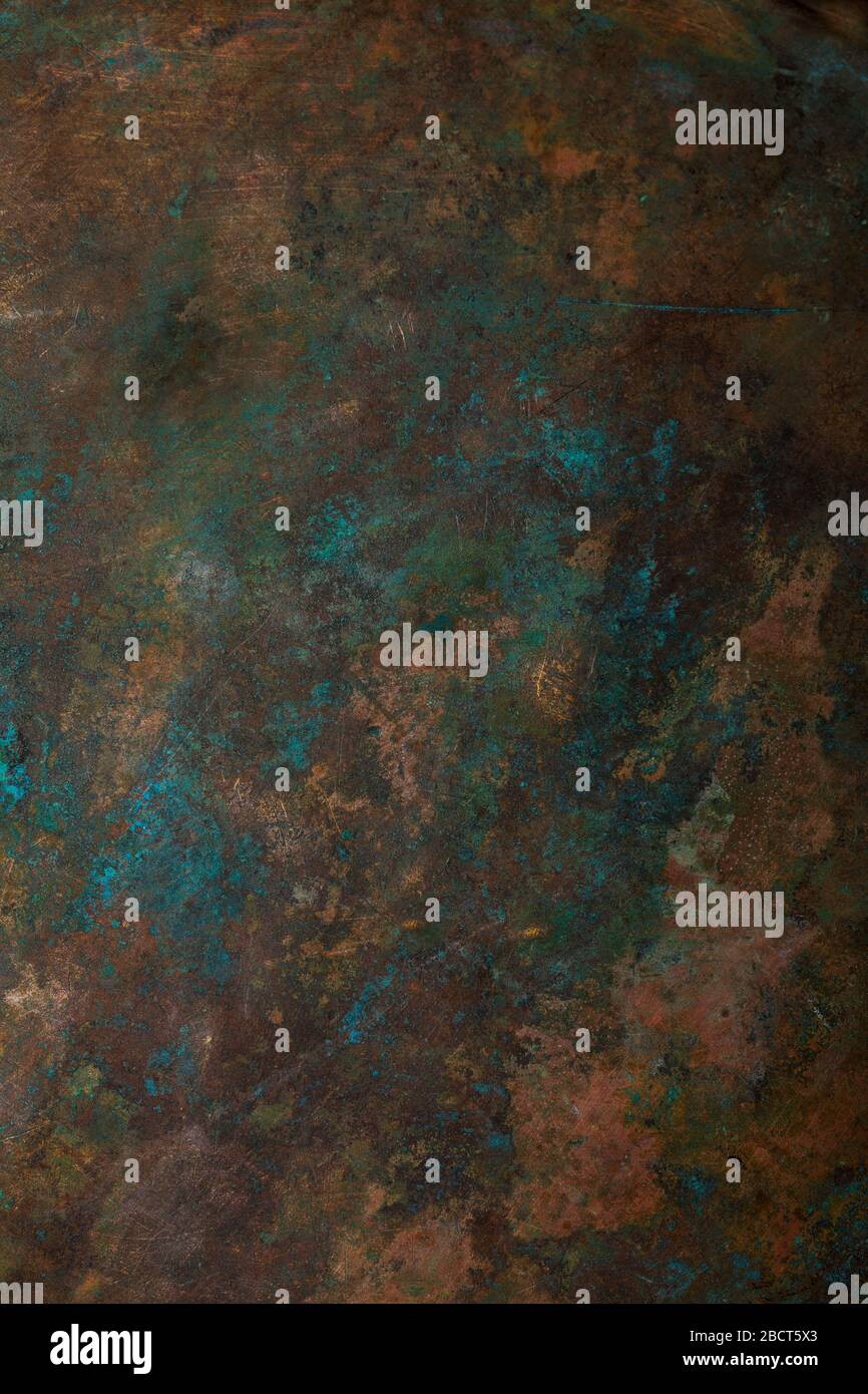 Background image of scratched antique copper vessel surface texture ...