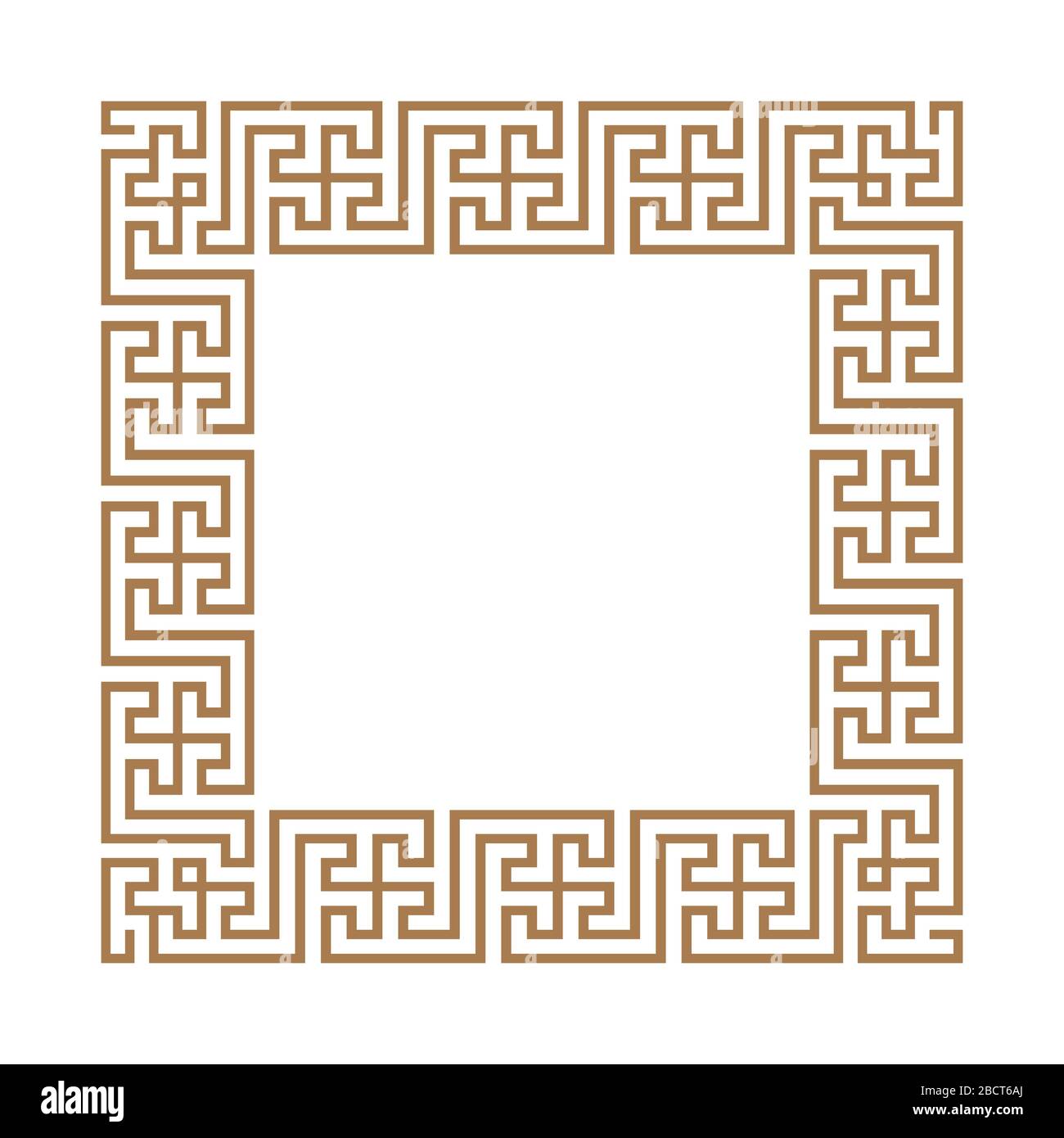 Greek key border frame. Abstract geometric. Vector Stock Vector Image ...