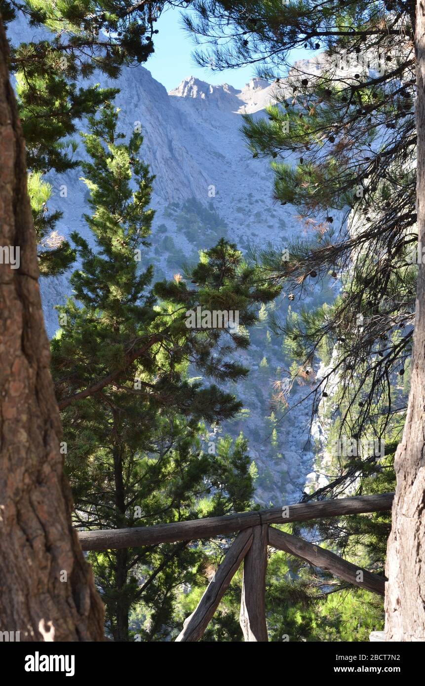 Gingilos Mountain, view from Samaria Gorge walk Stock Photo - Alamy