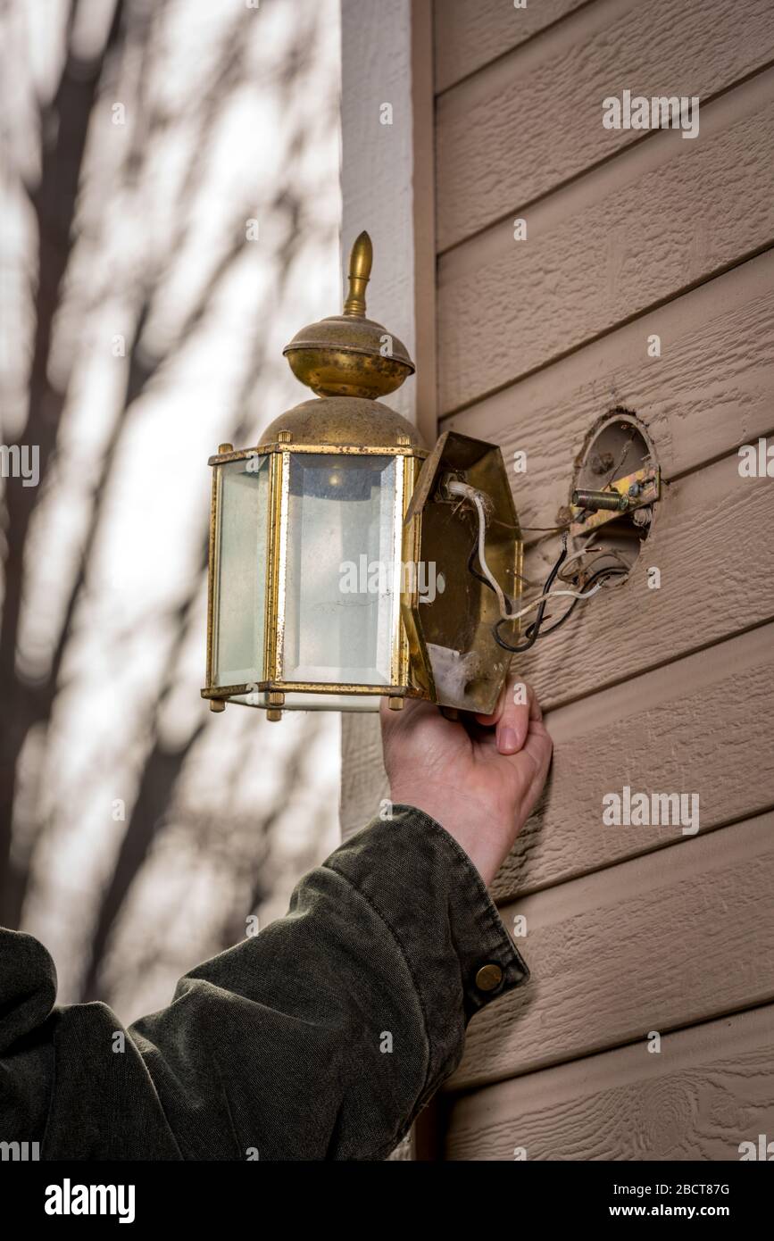 Light fixture wiring hi-res stock photography and images - Alamy