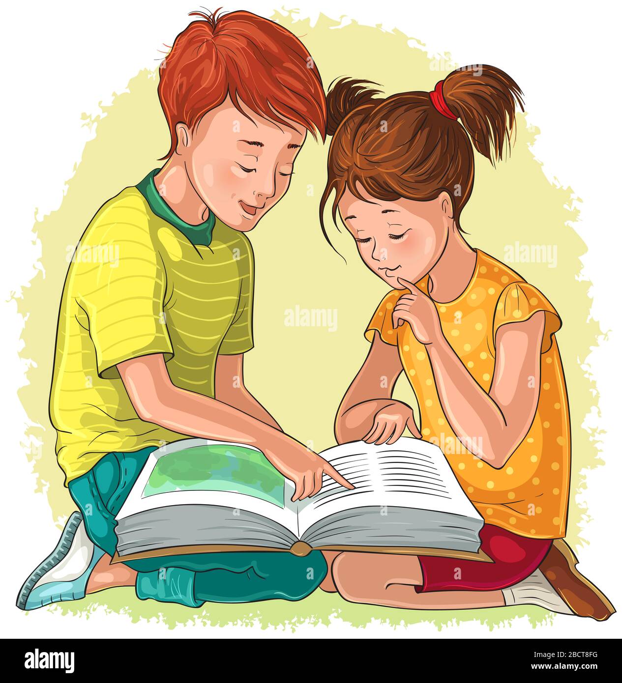 Cartoon person reading book hi-res stock photography and images - Alamy