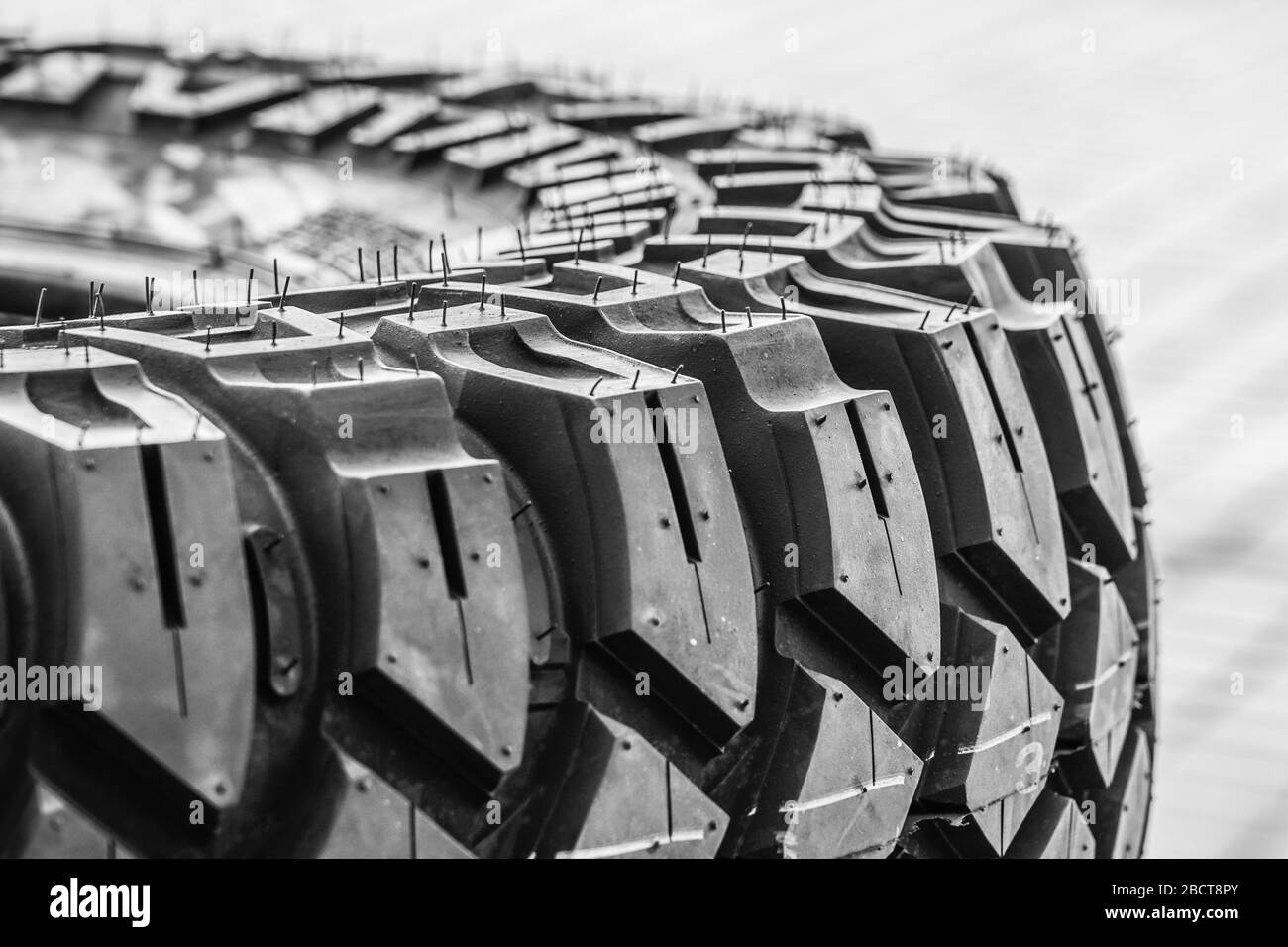 closeup view of new mud and terrain tire tread Stock Photo - Alamy