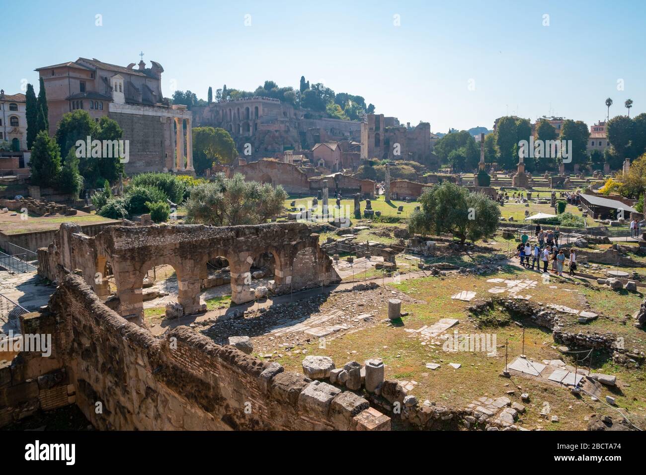 Rome, Italy - 27 October, 2019: Forum of Caesar. Architecture and ...