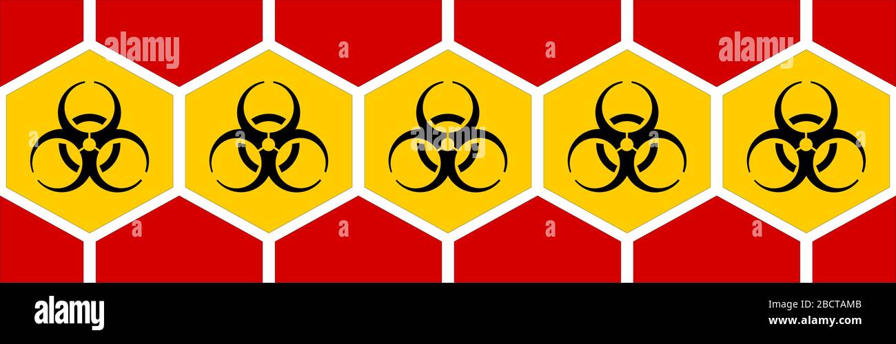 A worldwide known graphic pictogram indicating the biological ...