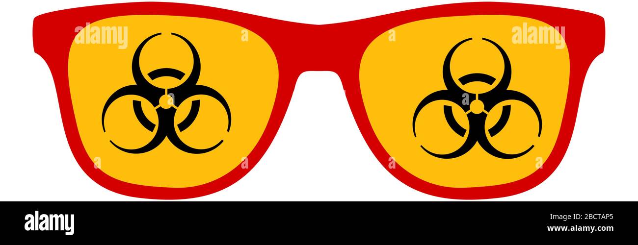 A worldwide known graphic pictogram indicating the biological ...