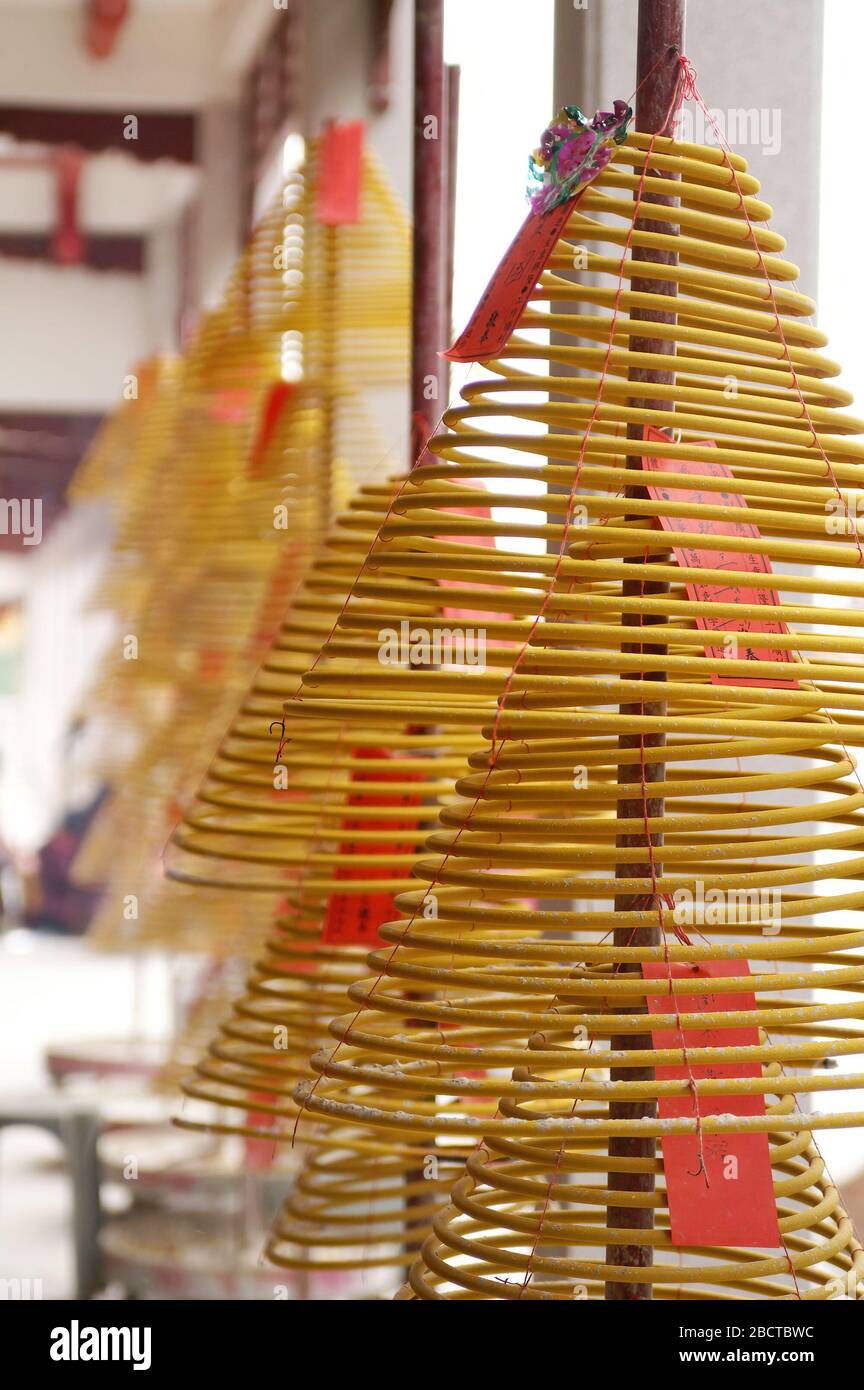 Ring incense hanging in a temple at Macau Stock Photo - Alamy