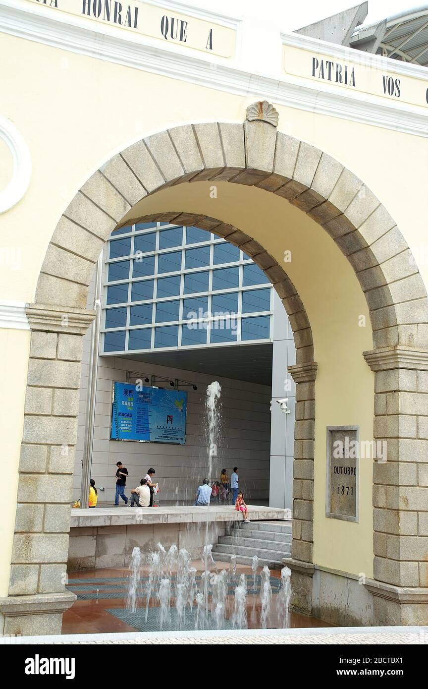 Macau, AUG 5, 2005 - Exterior view of the historical Frontier Post of ...