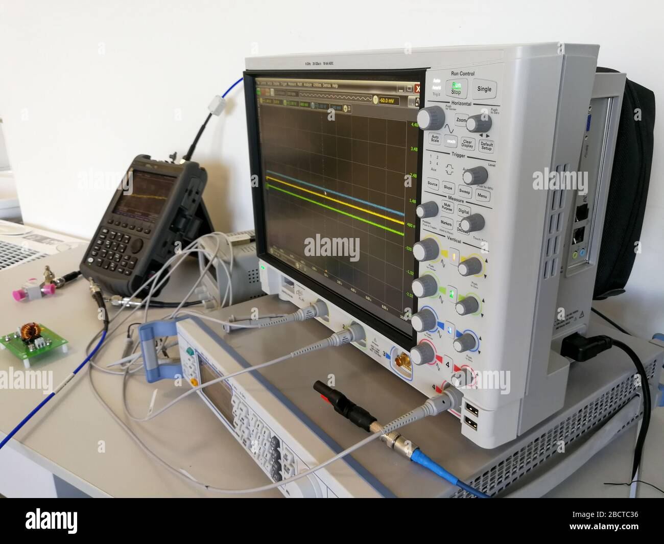 Various signal analysis and measurement devices such as vector network ...