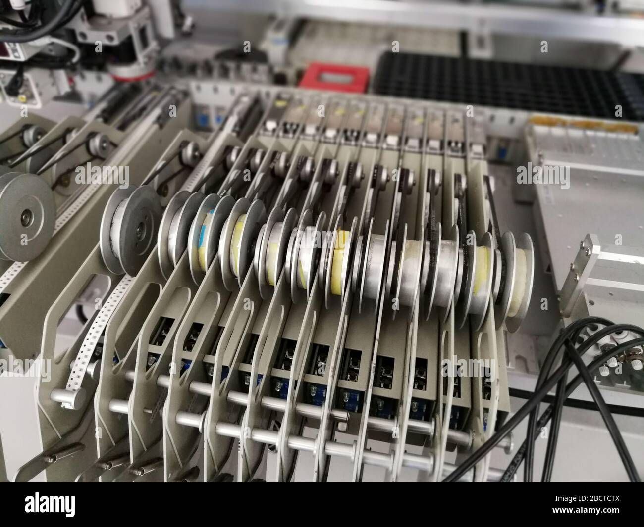 Mechanisms inside pick and place machine for electronics printed ...