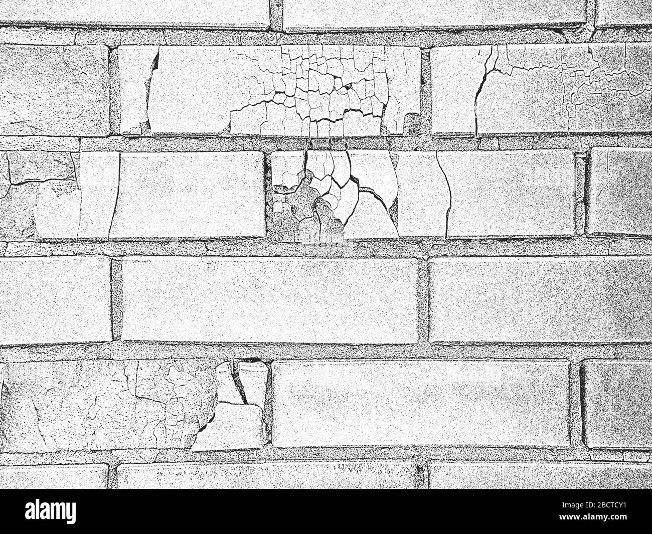 Distress old brick wall texture. Black and white grunge background ...