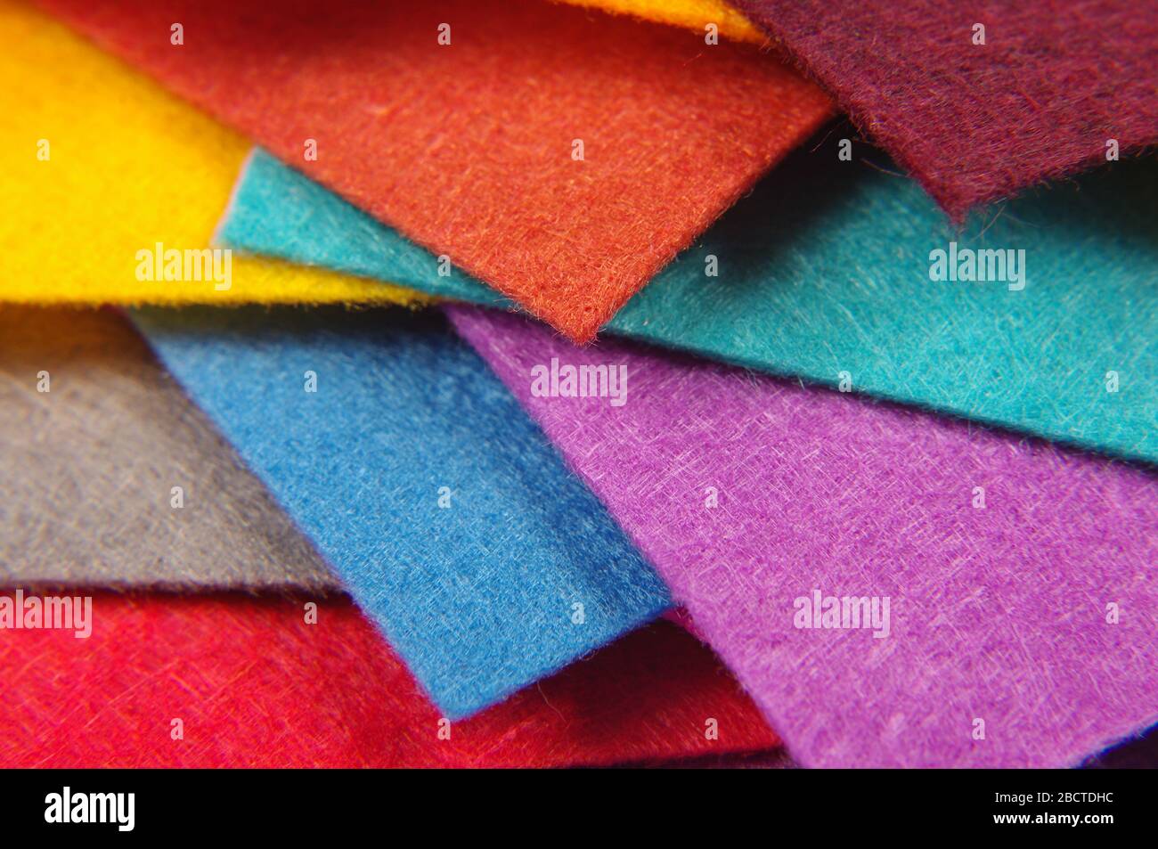 A lot of colourful felt samples useful for textile design Stock Photo ...