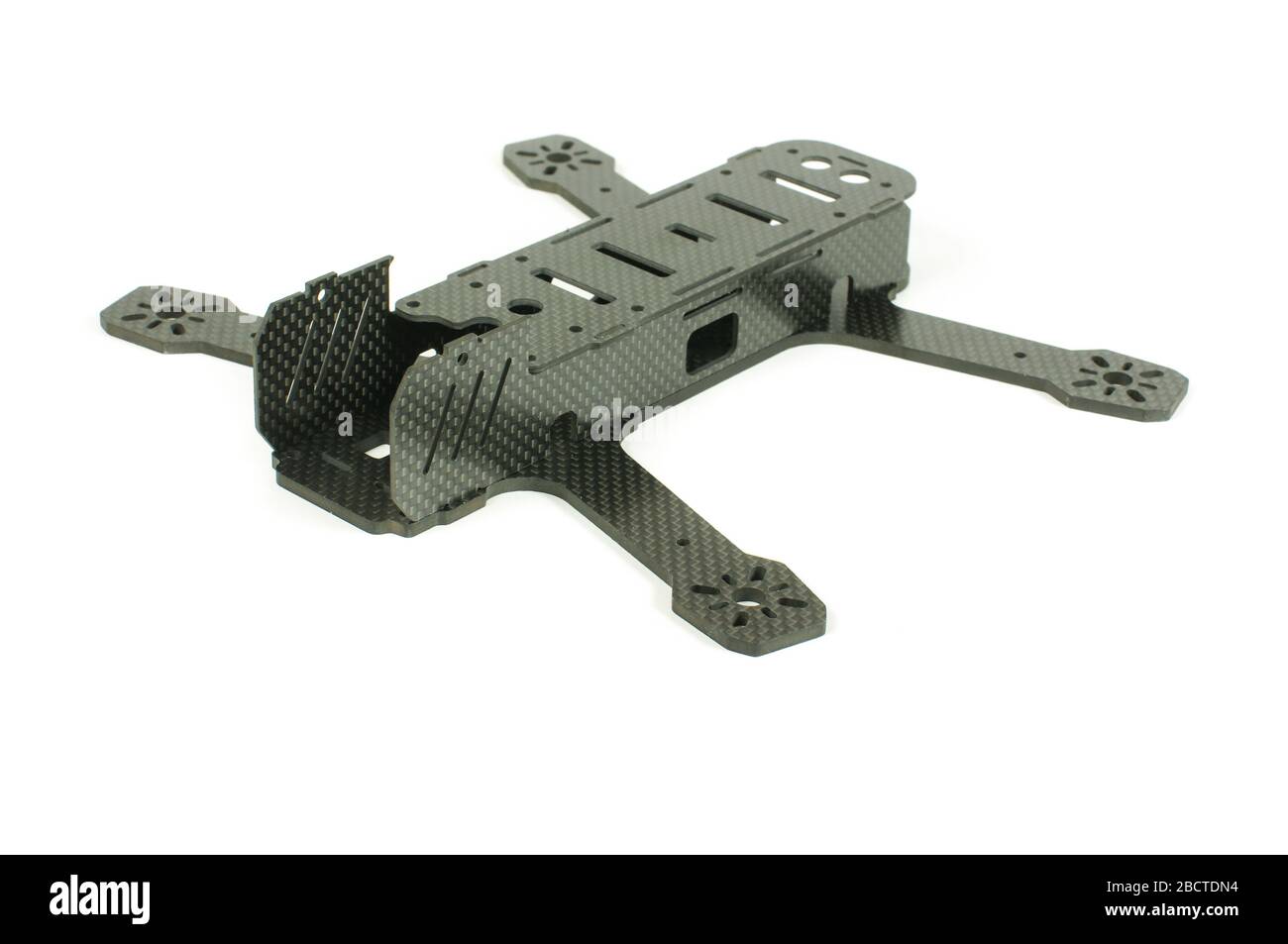 Beginning of racing drone assembly. Durable frame of drone made from ...