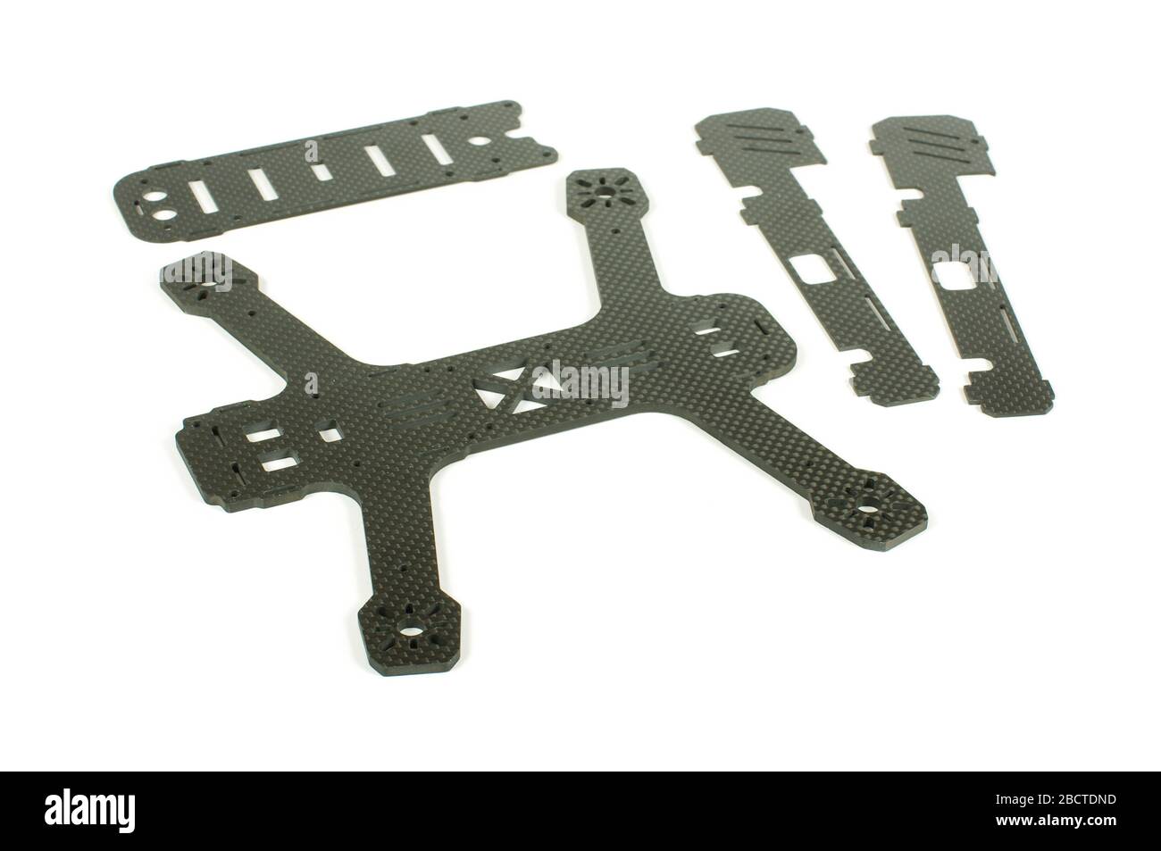 Beginning of racing drone assembly. Durable frame of drone made from ...