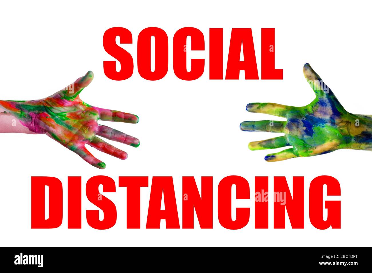 Public health concept. Social distancing and contact-less greetings ...