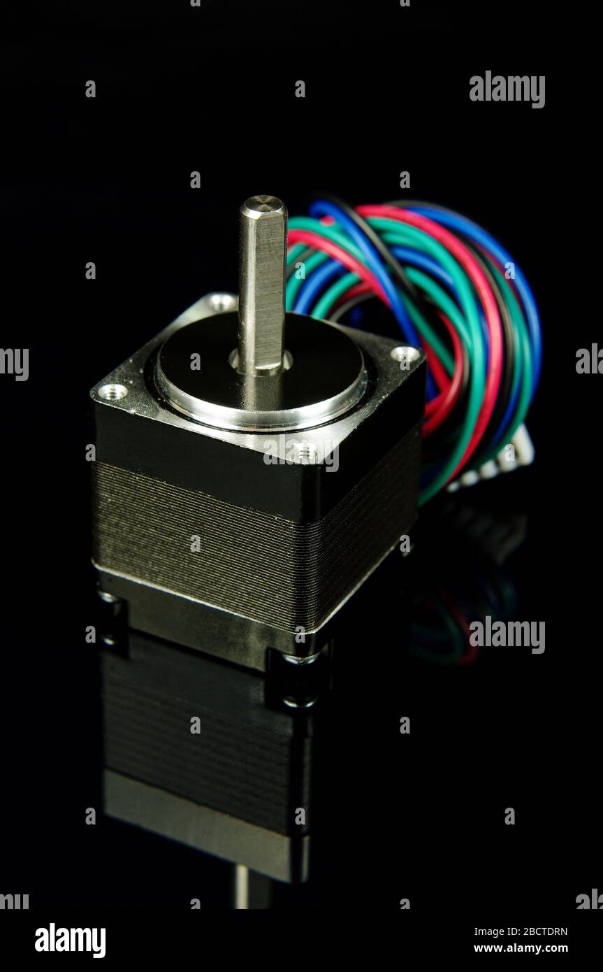 Stepper or stepping motor for precise movement used in cnc Stock Photo ...