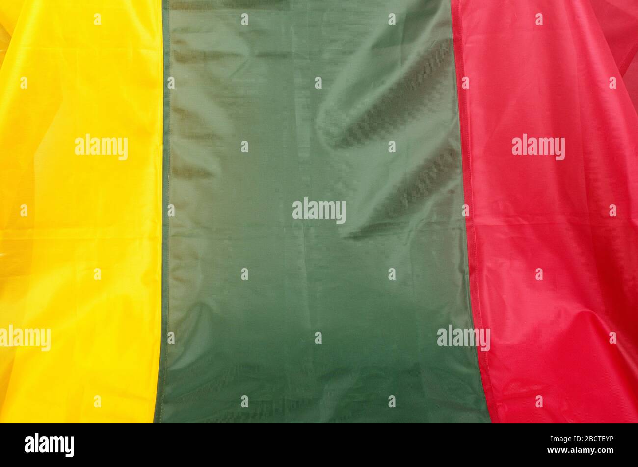 The flag of Lithuania: green, yellow, red Stock Photo - Alamy