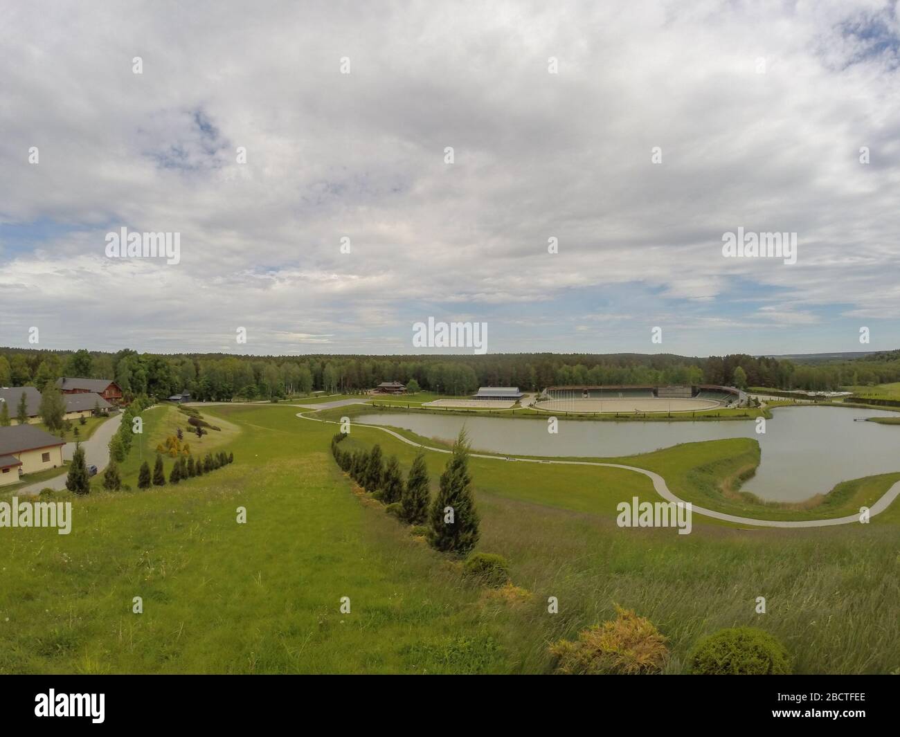 Natural environment park closed to Prienai town in Lithuania Stock ...