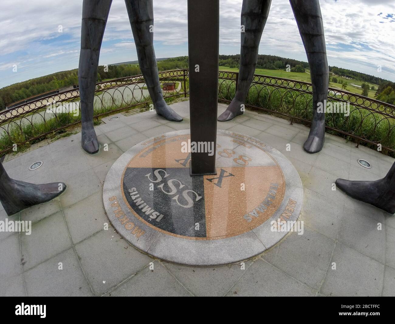 Symbols of SENUKAI company in harmonisation park closed to Prienai town ...