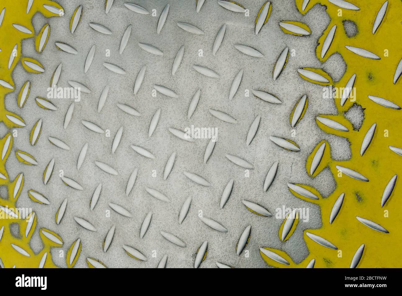 metal grooved plate with yellow trim Stock Photo - Alamy