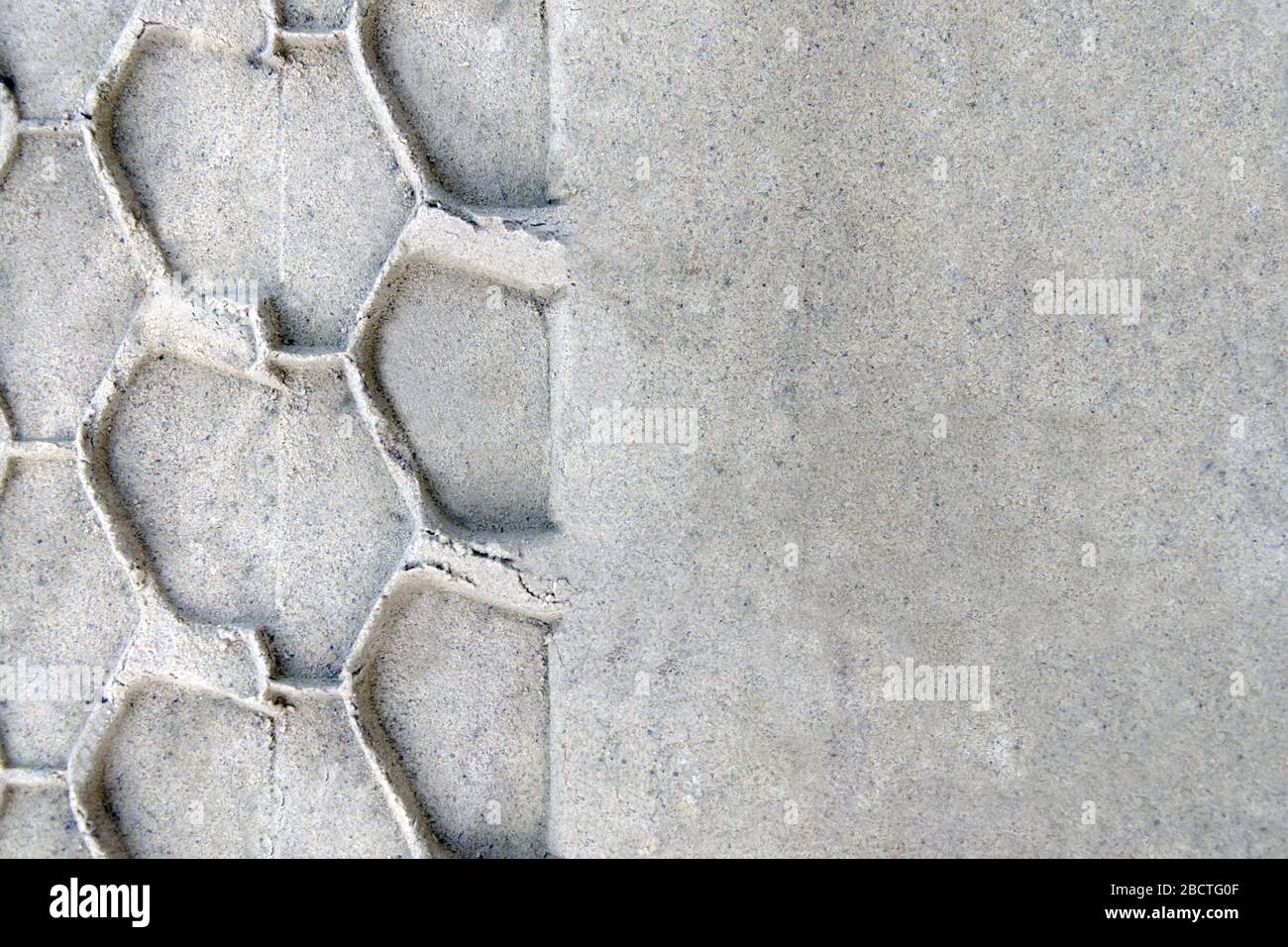 trail of car wheel on sand offroad travel isolated background Stock ...