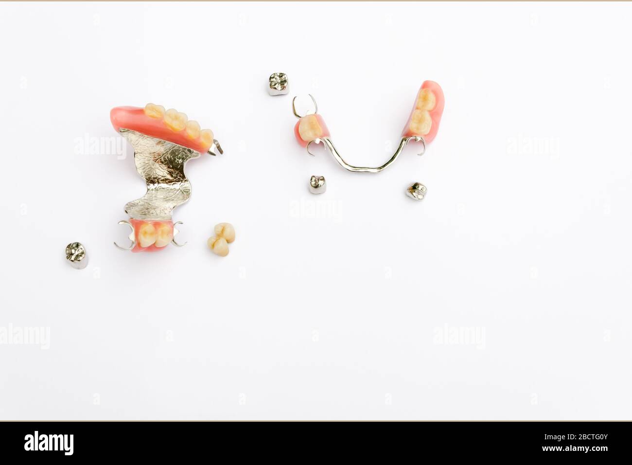 removable clasp prosthesis on the upper and lower jaw with metal and ...