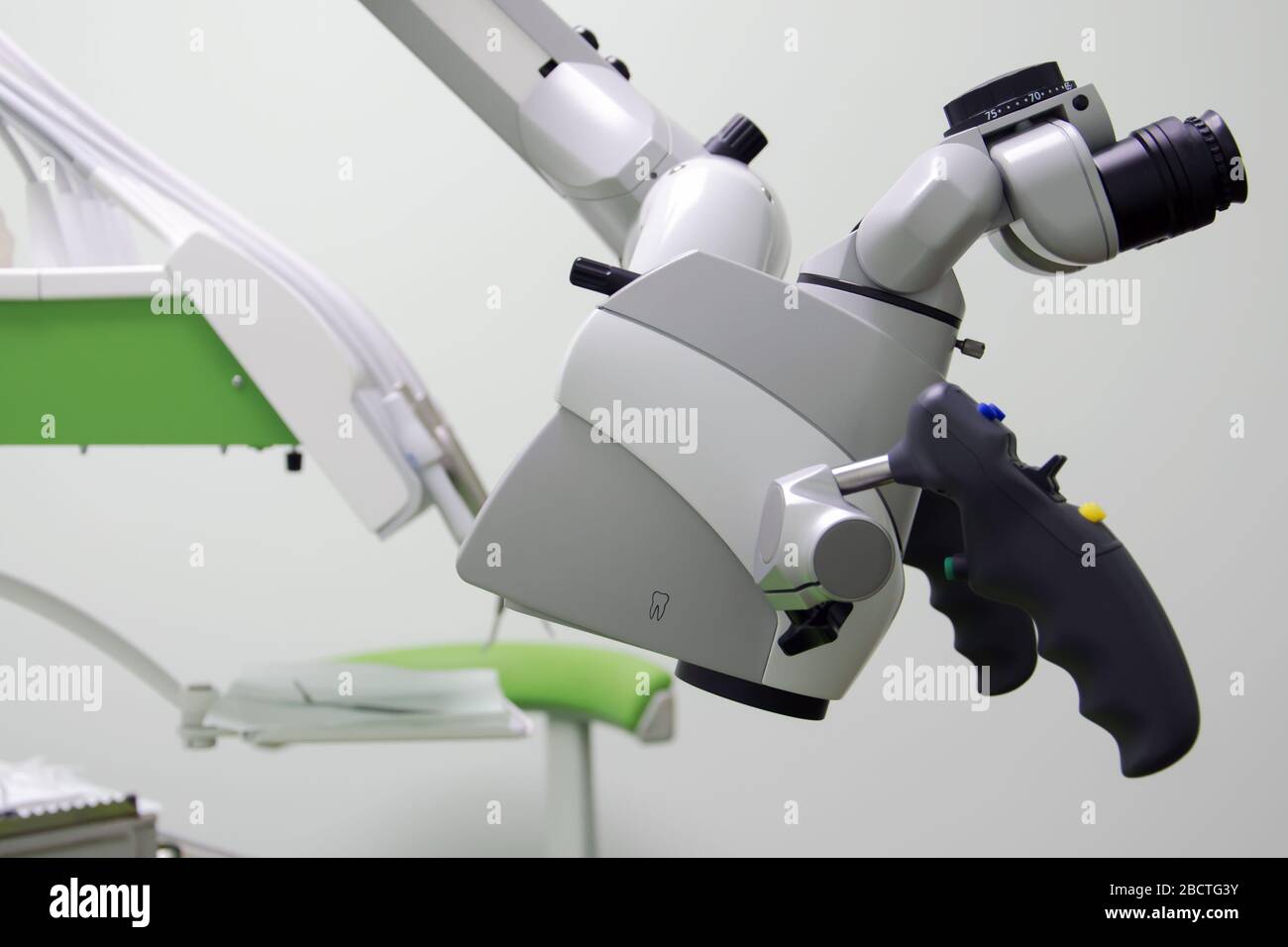 surgical microscope in a new dental clinic. dental microscope Stock ...