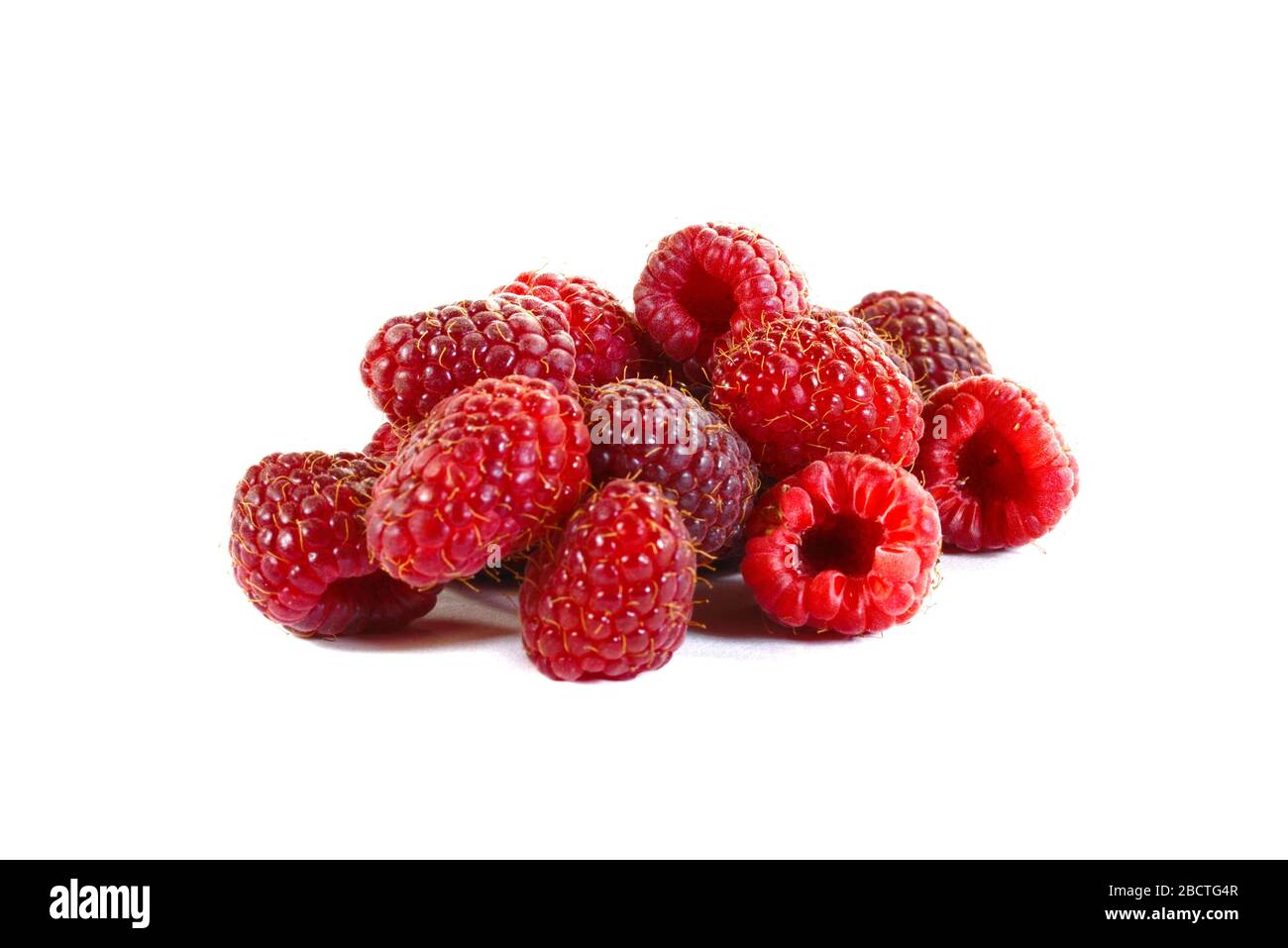 Sweet raspberry isolated on white background Stock Photo - Alamy