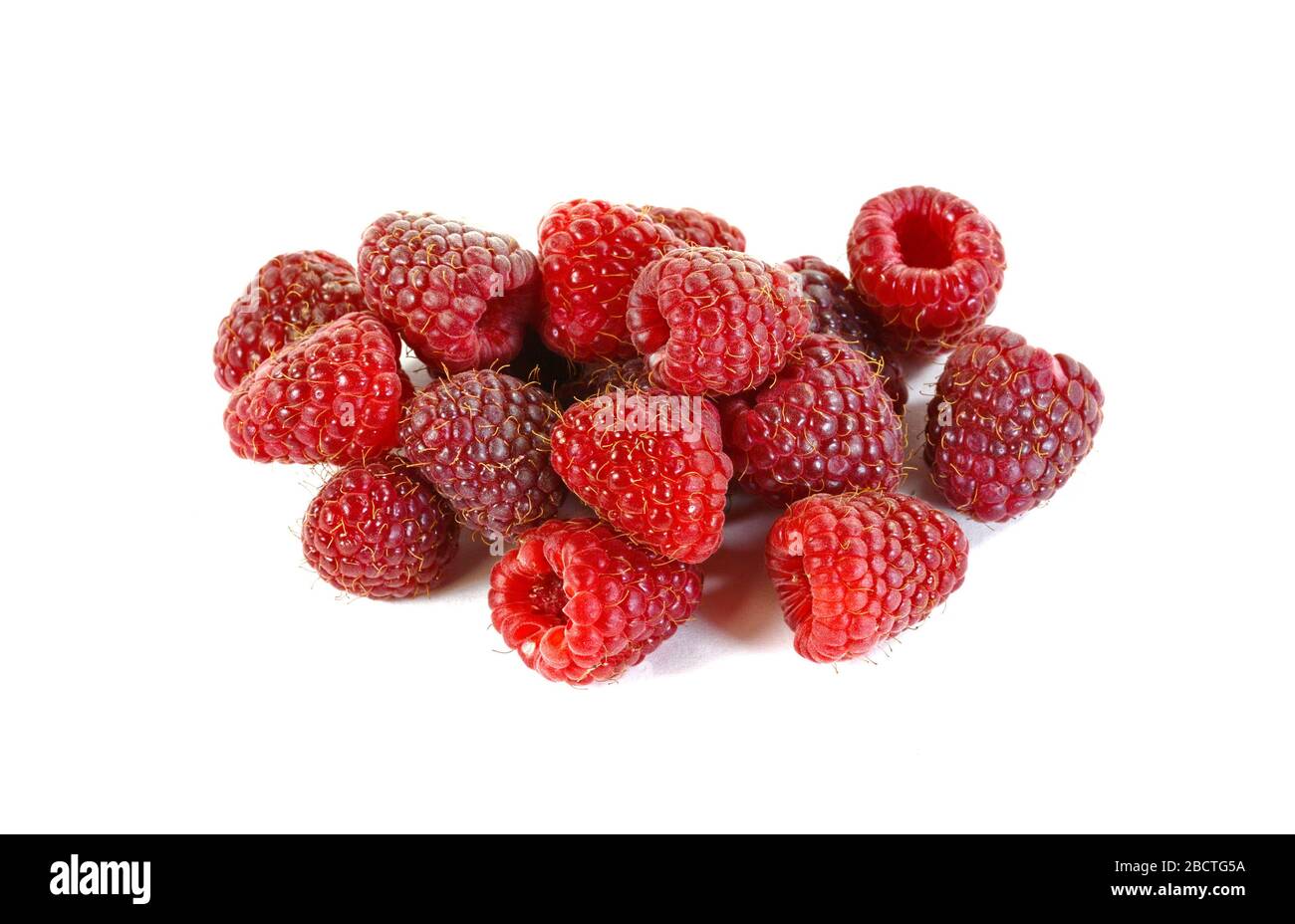 Sweet raspberry isolated on white background Stock Photo - Alamy