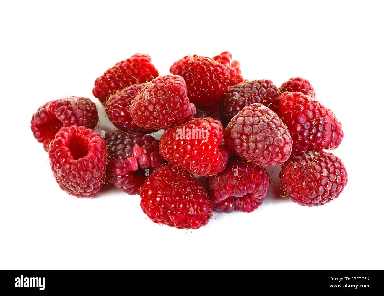 Sweet raspberry isolated on white background Stock Photo - Alamy