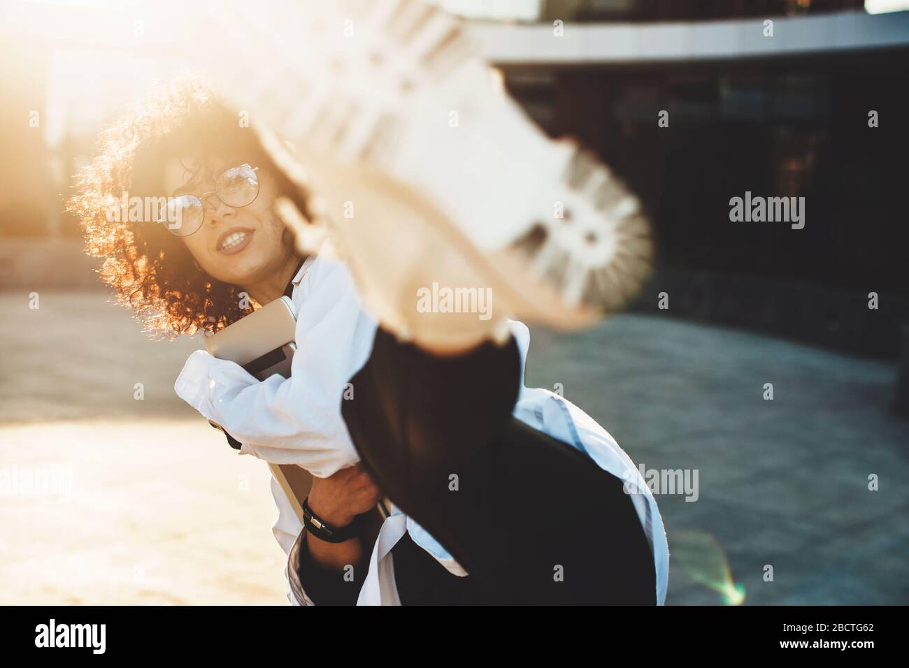 Karate woman kick hi-res stock photography and images - Alamy