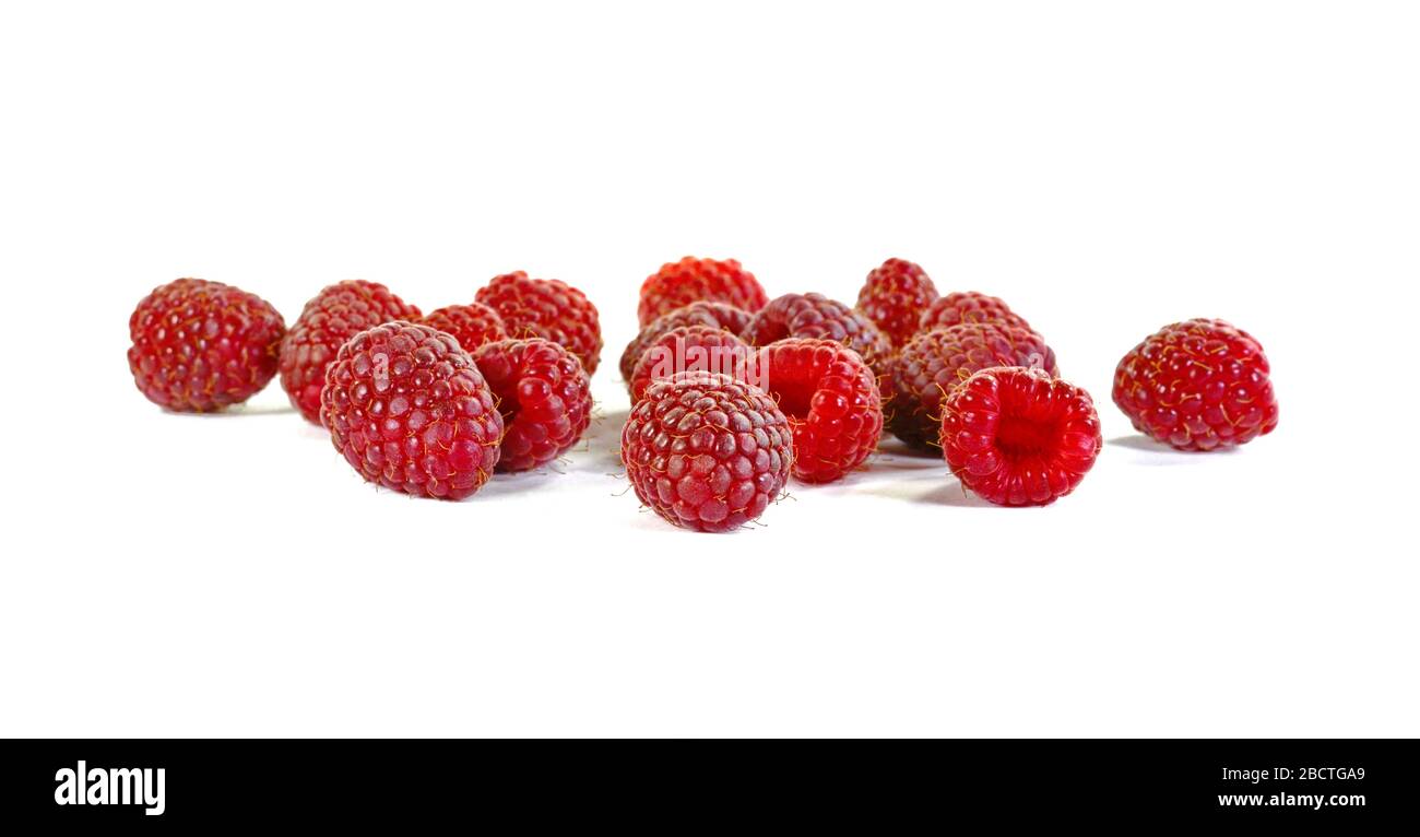 Sweet raspberry isolated on white background Stock Photo - Alamy