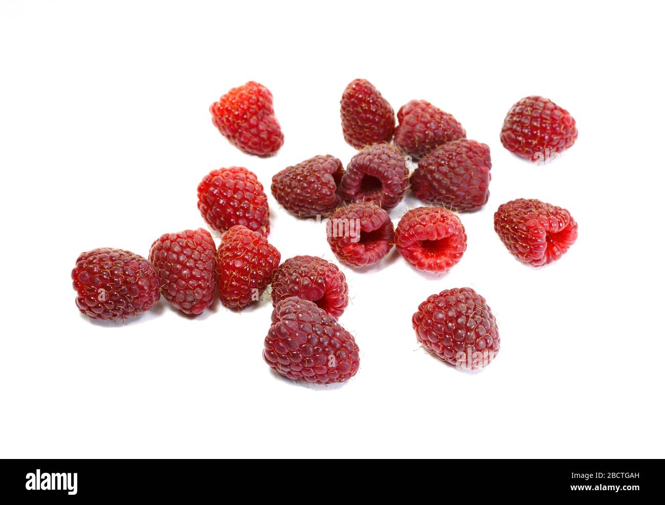 Sweet raspberry isolated on white background Stock Photo - Alamy