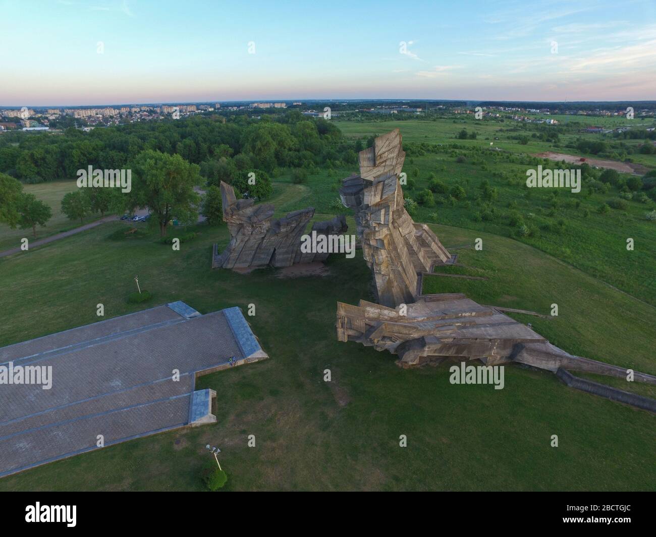 Aerial view of ninth fort monument in Kaunas, Lithuania Stock Photo - Alamy