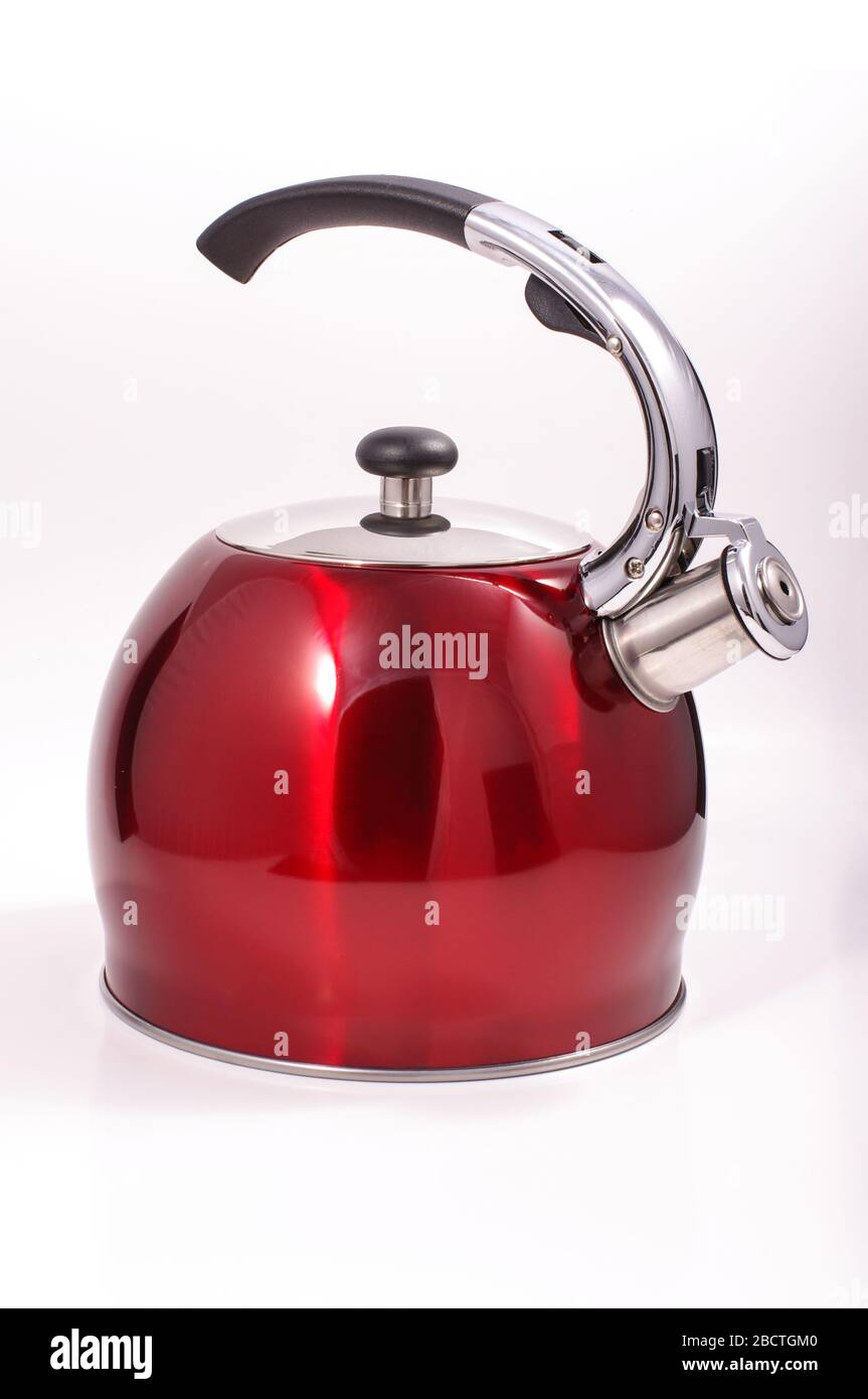 Modern kettle isolated on the white background Stock Photo - Alamy