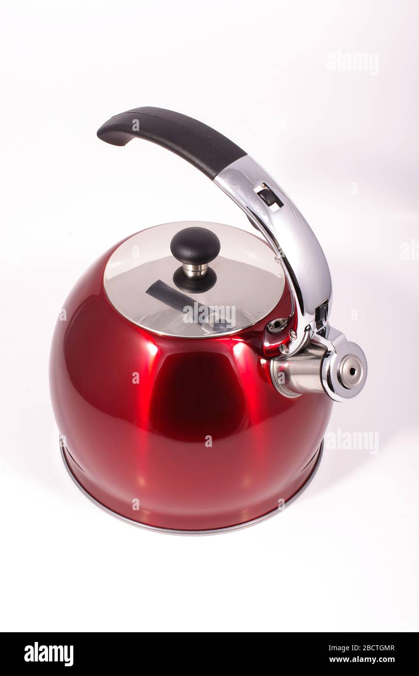 Modern kettle isolated on the white background Stock Photo - Alamy