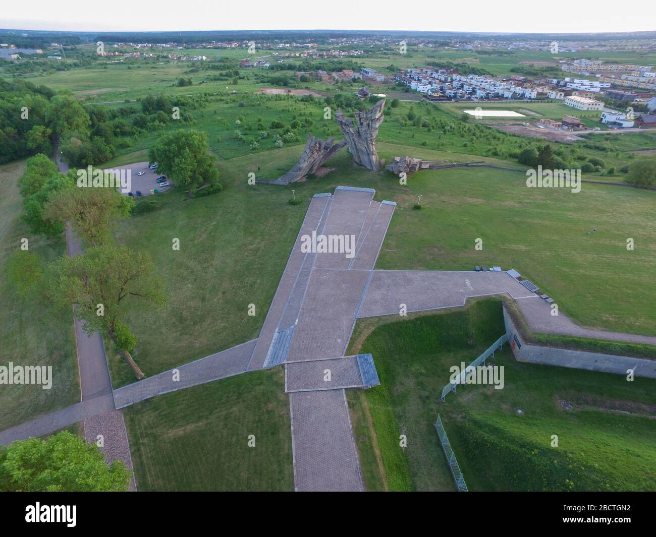 Aerial view of ninth fort monument in Kaunas, Lithuania Stock Photo - Alamy